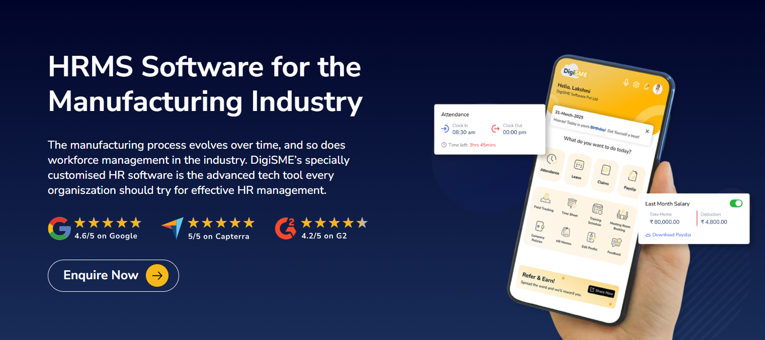 Top HRMS Software for Manufacturing Companies